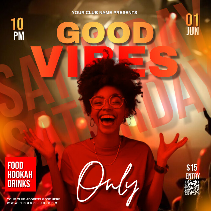 Red Club And Organization Flyer, Dj Club Fly Template | PosterMyWall