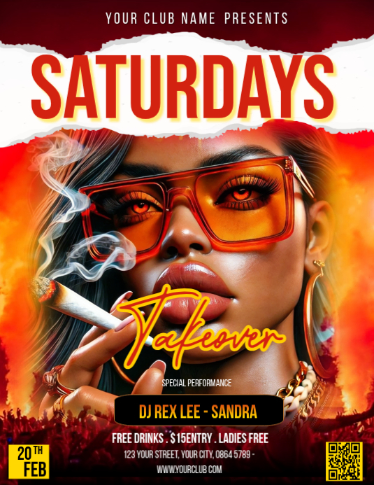 Red Club Event Flyer Template | PosterMyWall