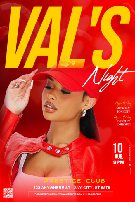 Red Club Night Event Poster Template | PosterMyWall