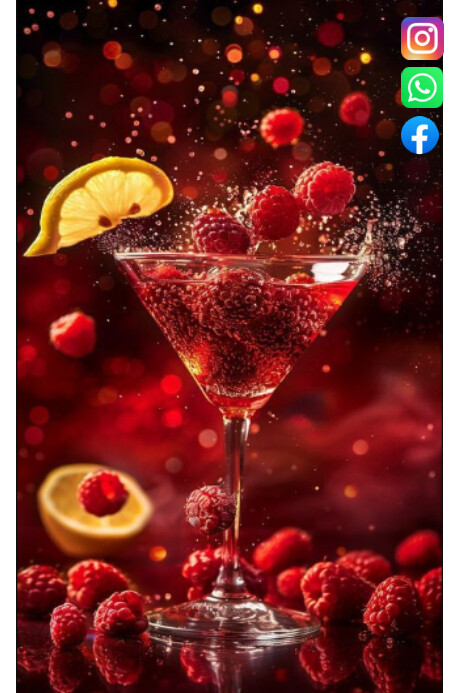 Red Collage Lemon/berry Splash Poster Template | PosterMyWall