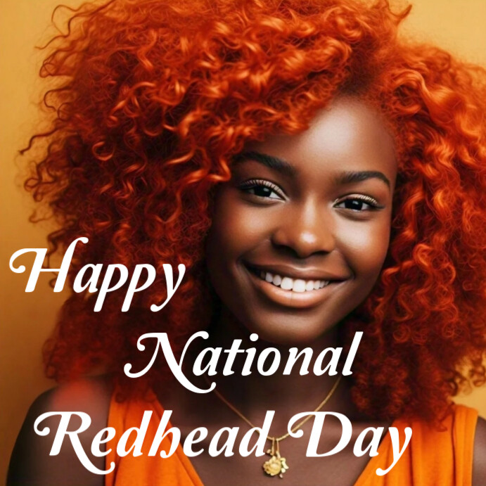 Red Collage National Redhead Day Instagram Post Template | PosterMyWall