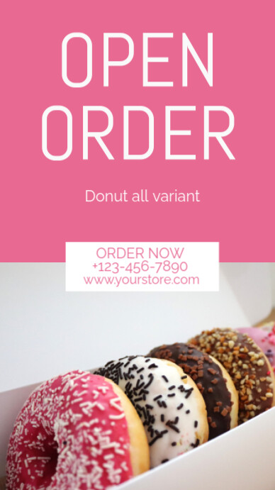 Modèle Red Collage Open Order Instagram Story | PosterMyWall