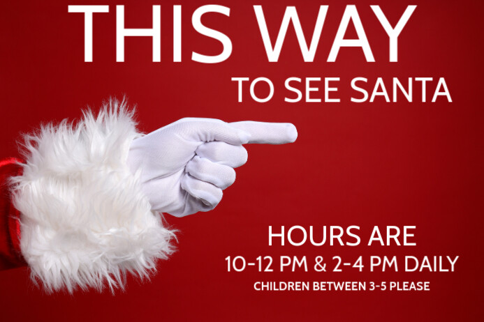 Red Come See Santa Poster Ad Poster Template | PosterMyWall