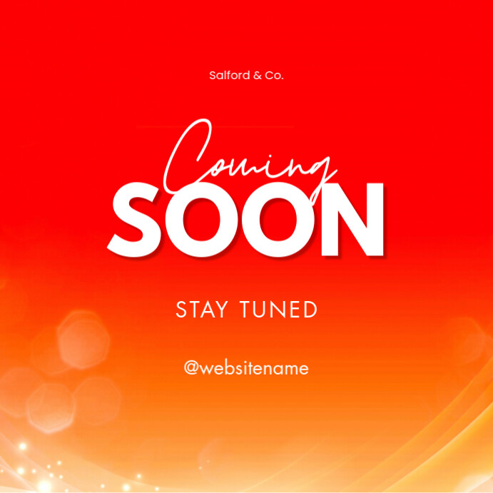 Red Coming Soon Instagram Post Template | PosterMyWall