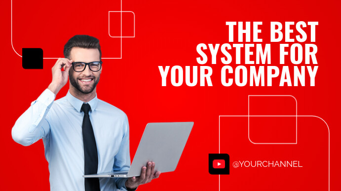 Red Company youtube thumbnail Template | PosterMyWall