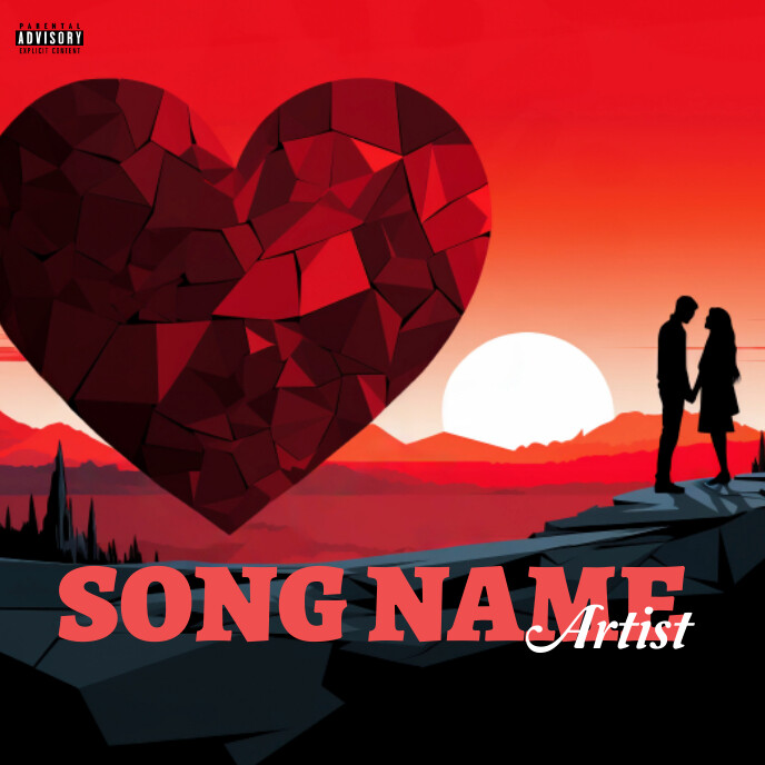 Modèle Red Couple Album Cover | PosterMyWall