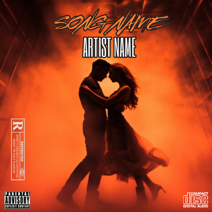 Modèle Red Couple Love Album Cover Album Cover | PosterMyWall