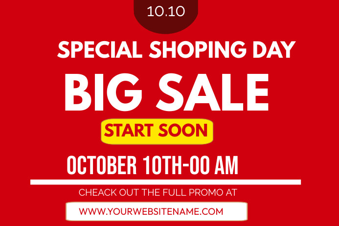 Red Creative Sale Promo Banner Template | PosterMyWall