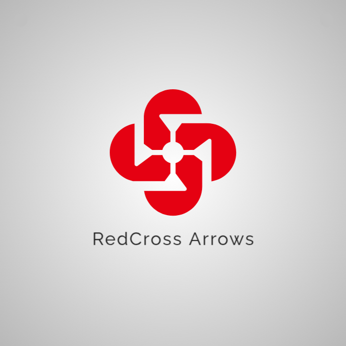 Red Cross Arrows Template | PosterMyWall