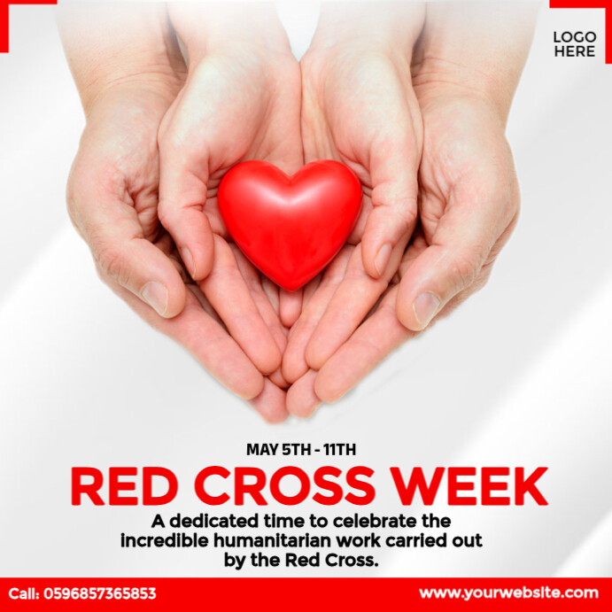 Red Cross Week Template | PosterMyWall