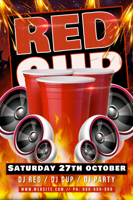 Red Cup Party Poster Template | PosterMyWall