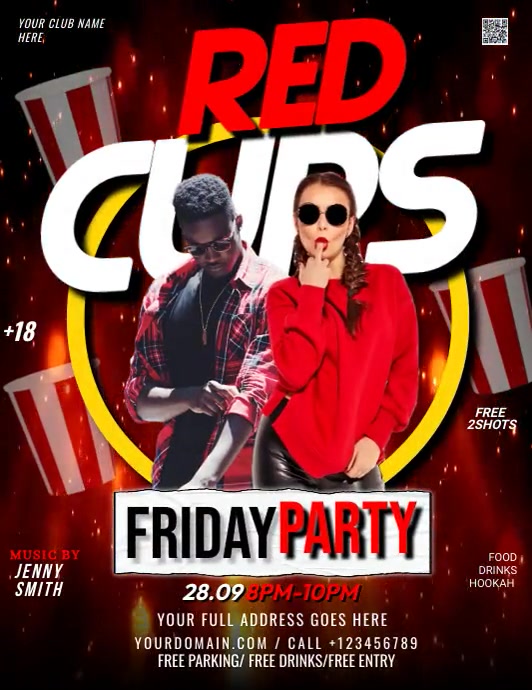 Plantilla de RED CUPS FRIDAY | PosterMyWall