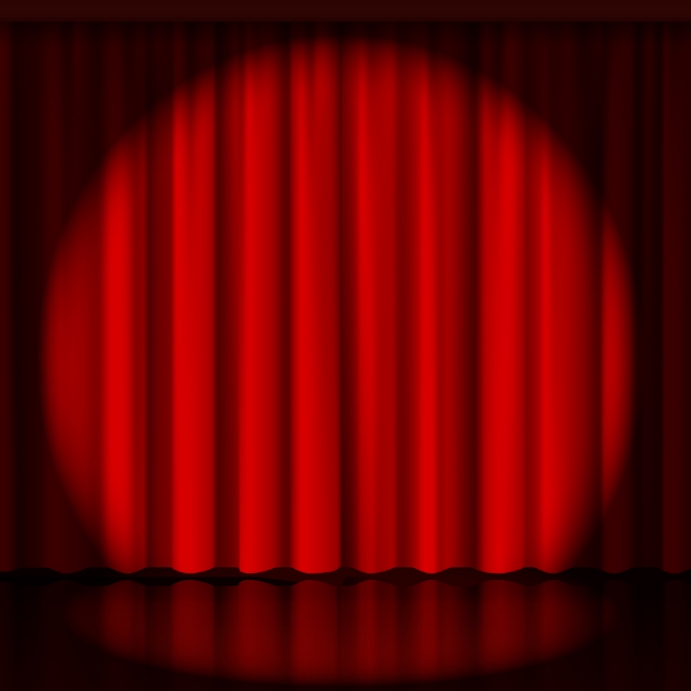 Plantilla de Red curtain background design flyer | PosterMyWall