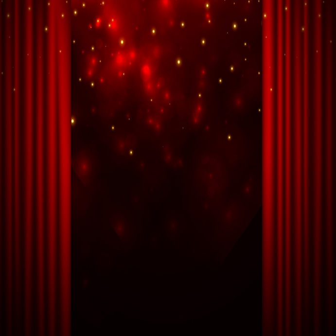 Plantilla de Red curtain background design flyer | PosterMyWall