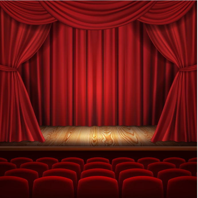 Plantilla de Red curtain background design flyer | PosterMyWall