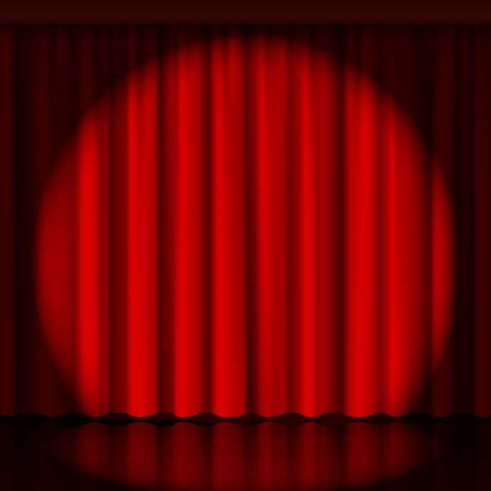 Red curtain background design flyer Template | PosterMyWall