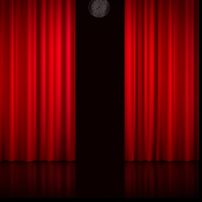 Copy of Red curtain poster design template | PosterMyWall