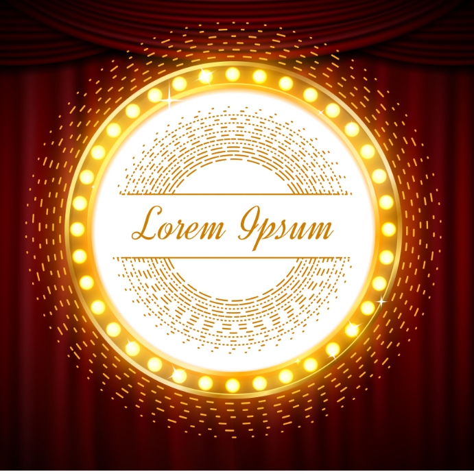 Red curtain poster design template | PosterMyWall