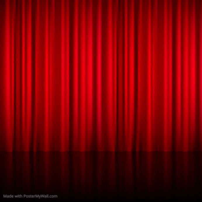 Plantilla de Red curtain poster design template | PosterMyWall