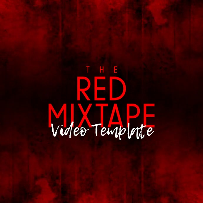 Red Dark Grunge Album CD Cover Video Music Template | PosterMyWall