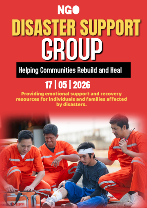 Plantilla de Red Disaster Support A2 | PosterMyWall