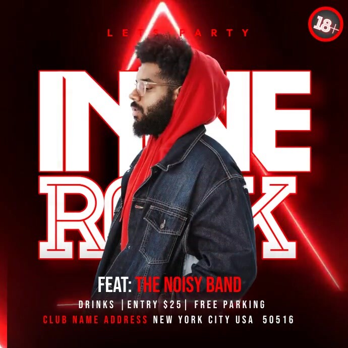 Red District Party Template | PosterMyWall