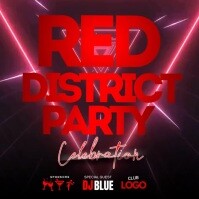 Red District Party Template | PosterMyWall