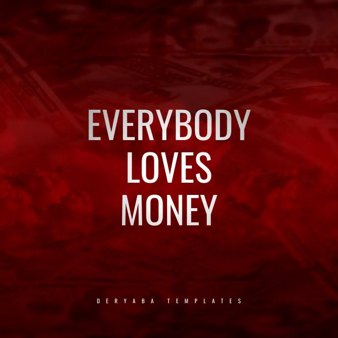 Red Dollar Money Cash Video Music Album Cover Template | PosterMyWall