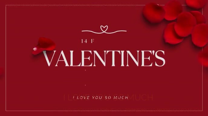 Red Elegant Modern Valentine's Day Video Template | PosterMyWall