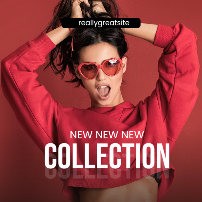 Red Elegant New Collection Fashion Facebook Post Template | PosterMyWall