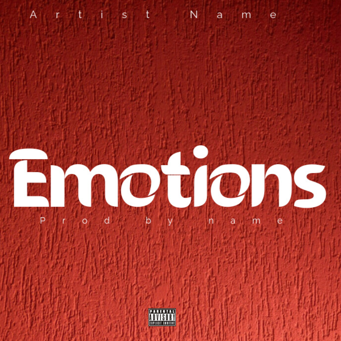 Red Emotions Album Cover Template | PosterMyWall