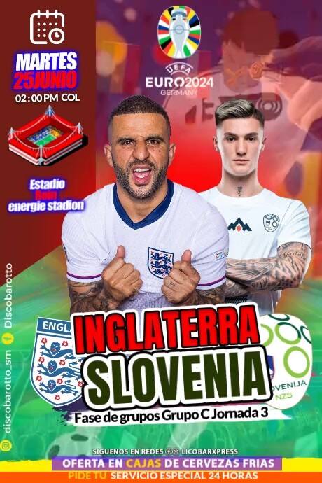 Red Euro Cup 2024 Póster Template | PosterMyWall