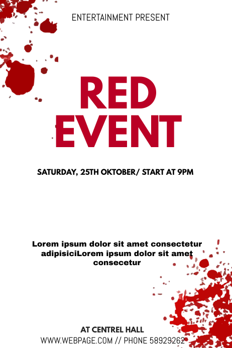 red event flyer template | PosterMyWall