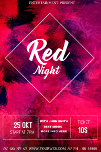 Red event flyer template | PosterMyWall
