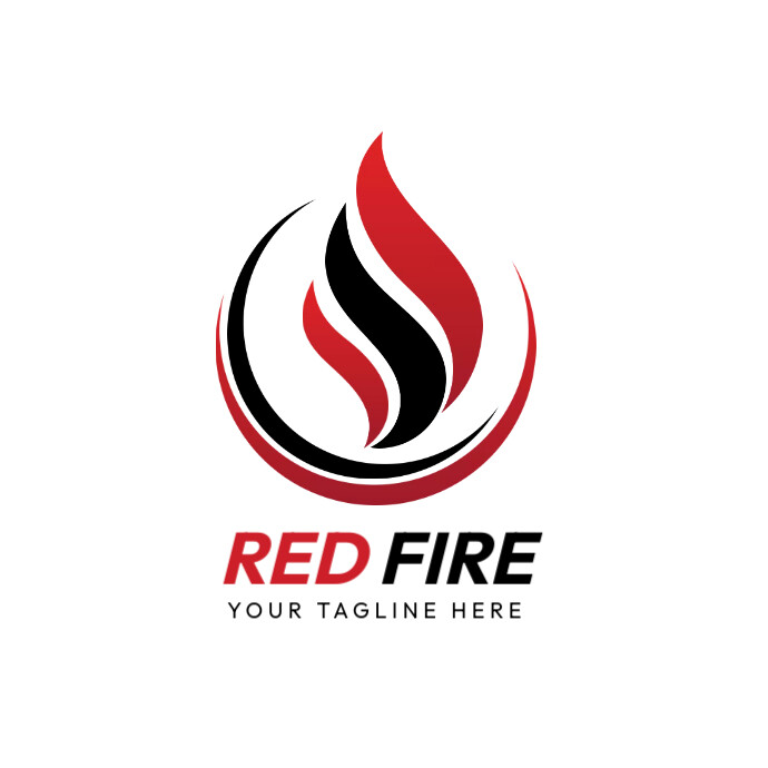 Red Fire Logo Template | PosterMyWall