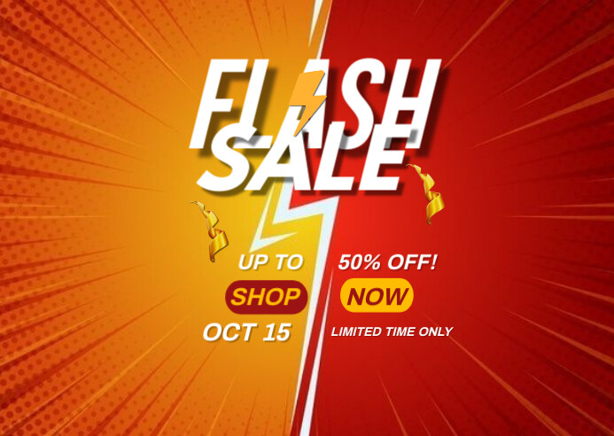 Plantilla de Red Flash Sale Postcard | PosterMyWall