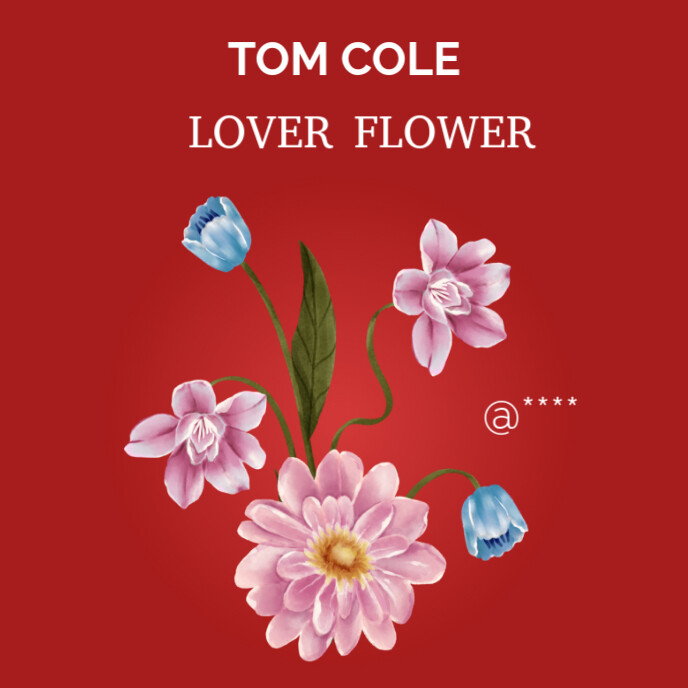 Copy of Red Floral Album Cover Album Cover | PosterMyWall