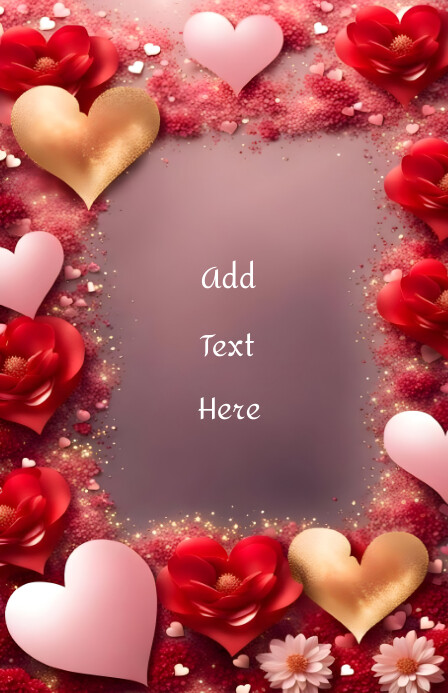 Red Floral Background Template Tabloid | PosterMyWall