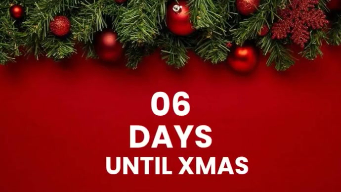 Copy of Red Floral Christmas Count Down Poster Design Youtube Thumbnail ...