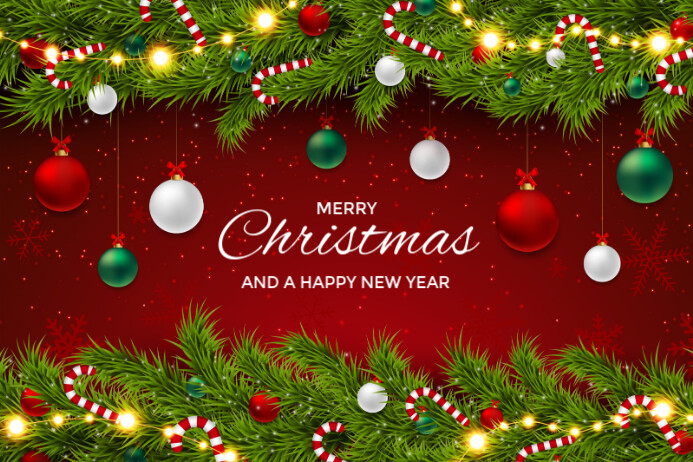 Red Floral Gradient Christmas Poster Template | PosterMyWall