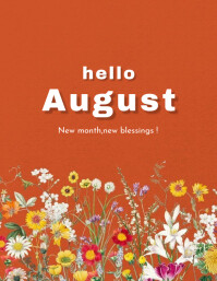 Hello August Template | PosterMyWall