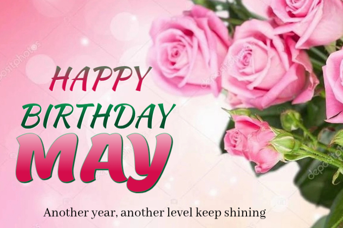 Plantilla de Red Floral May Birthday Celebration Poster | PosterMyWall