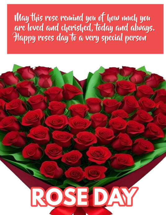 Copy of Red Floral Rose Day Template Design Flyer (us Letter ...