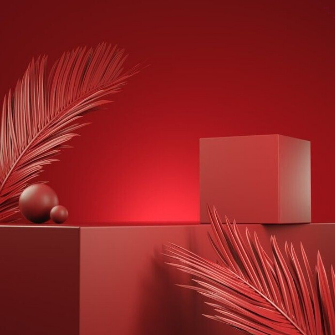 Modèle Red Floral Stage Decoration For Product Launch Instagram Post ...