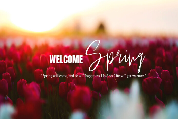 Copy of Red Floral Welcome Spring Poster 2025 | PosterMyWall
