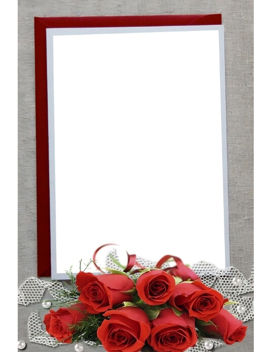 Red flower invitation card Template | PosterMyWall