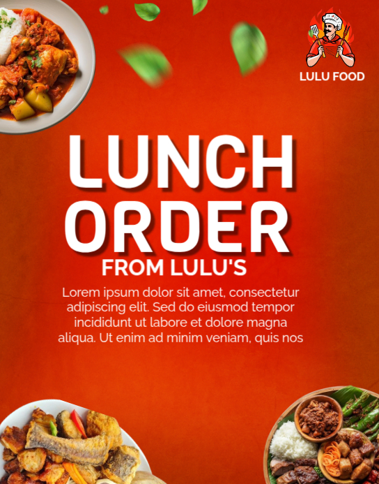Red Food Menu Poster/wallboard Template | PosterMyWall
