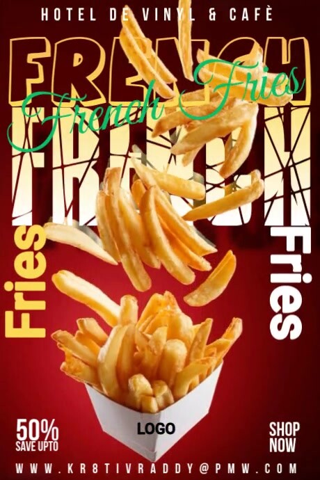 Copia de Red French Fries Poster | PosterMyWall
