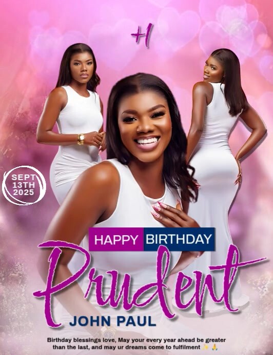 Plantilla de Red Futuristic Happy Birthday Video Flyer Flyer (us Letter ...