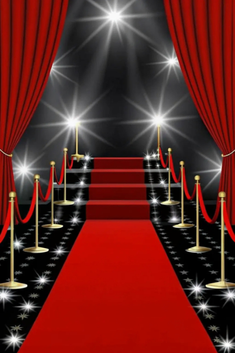 Red Futuristic Red Carpet Entrance Poster Template | PosterMyWall